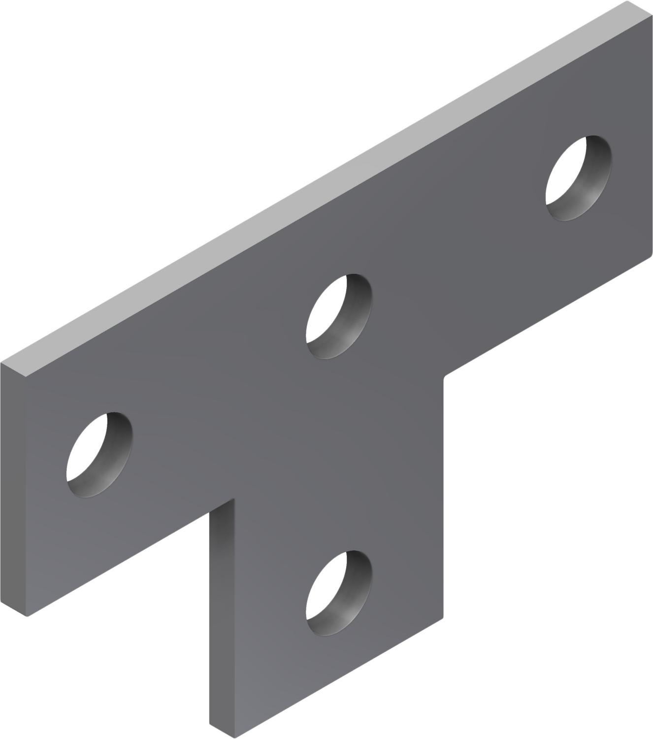 FLAT PLATE TEE BRACKET Stainless Steel | Strut Channels Direct