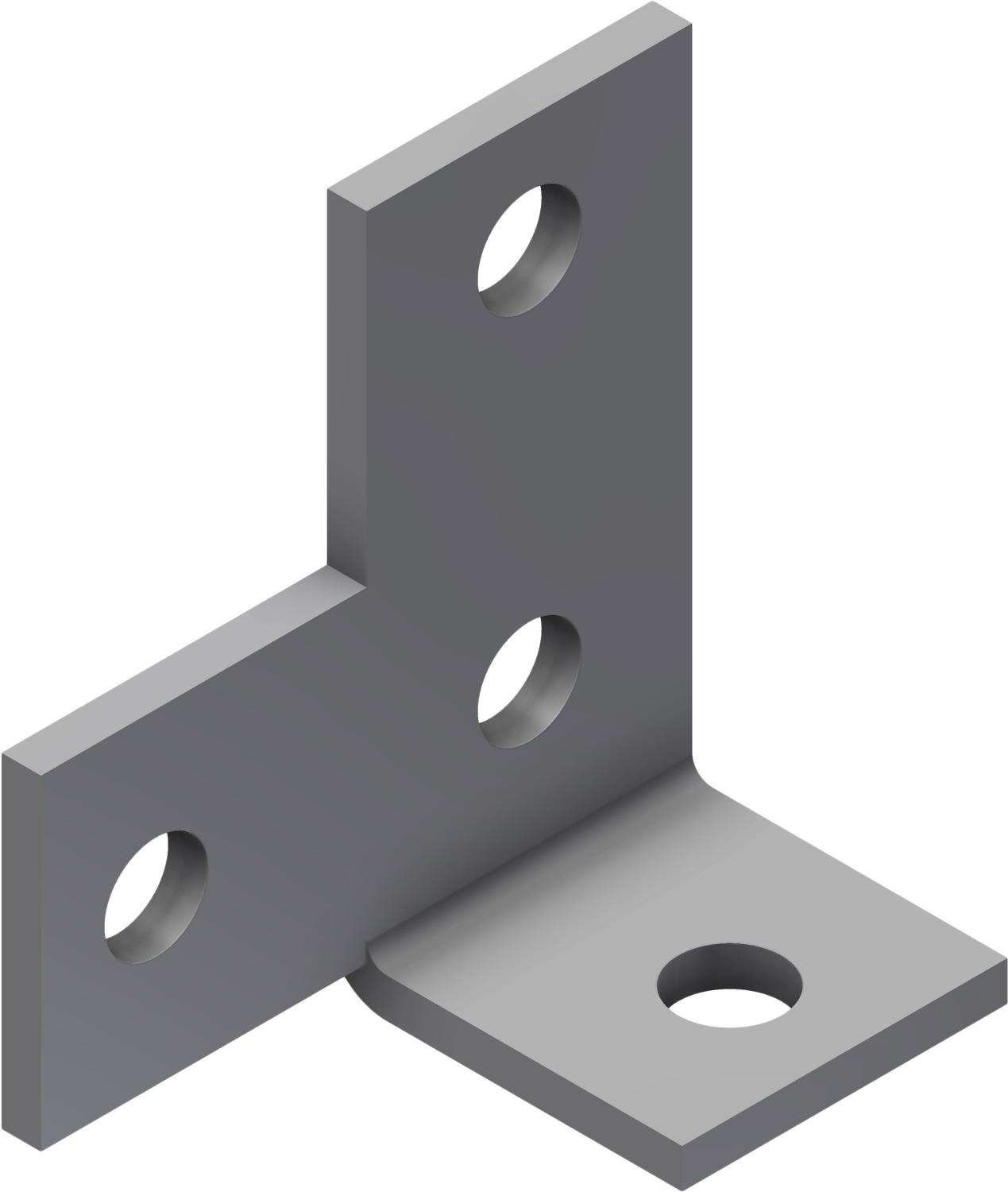 RIGHT ANGLE TEE LEFT HAND Stainless Steel | Strut Channels Direct