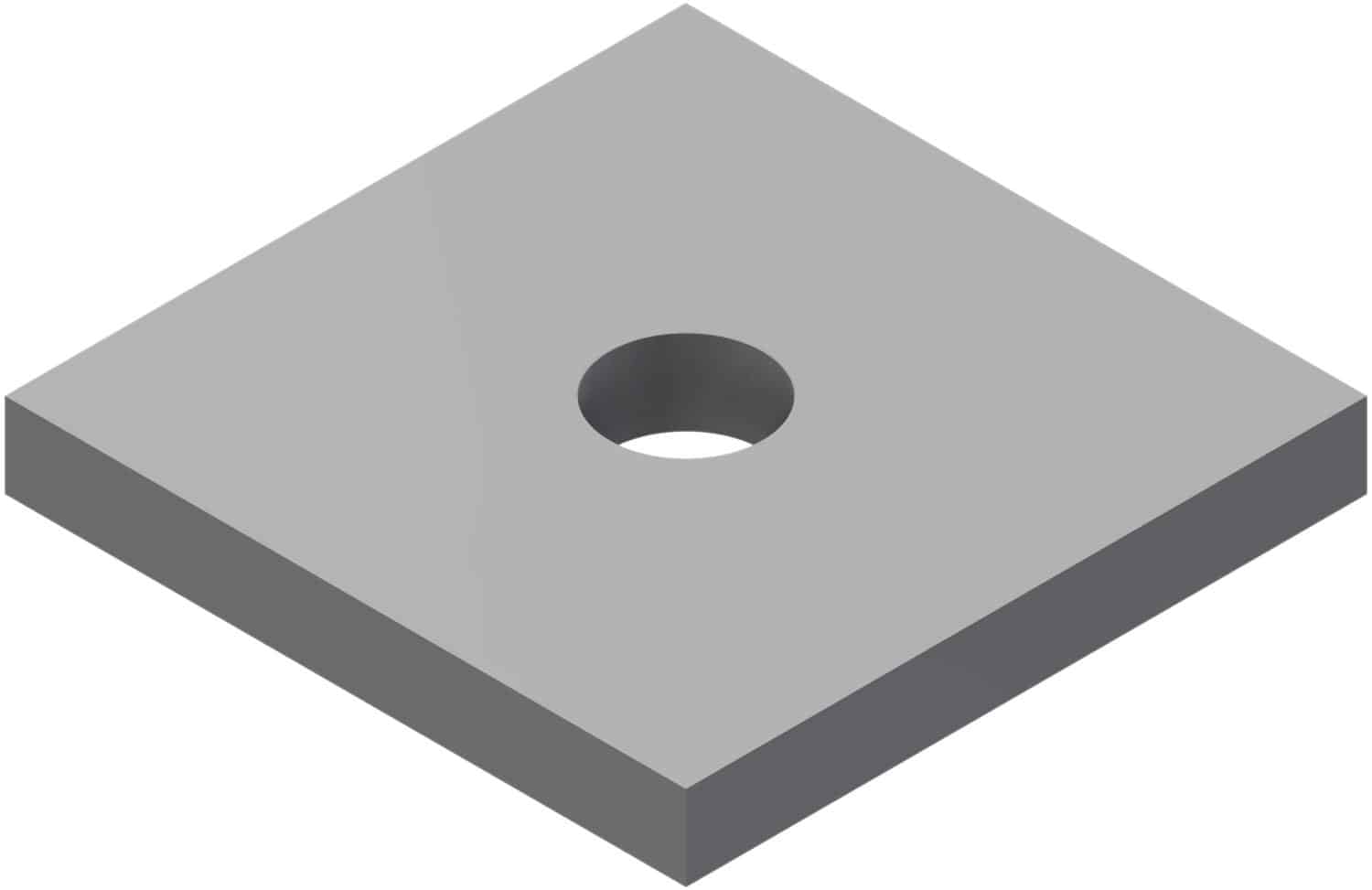 Square Plate Washer M8 Stainless Steel - Pack Of 20 | Strut Channels Direct