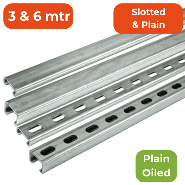 Self Colour Steel Strut Channel Plain Oiled | Strut Channels Direct